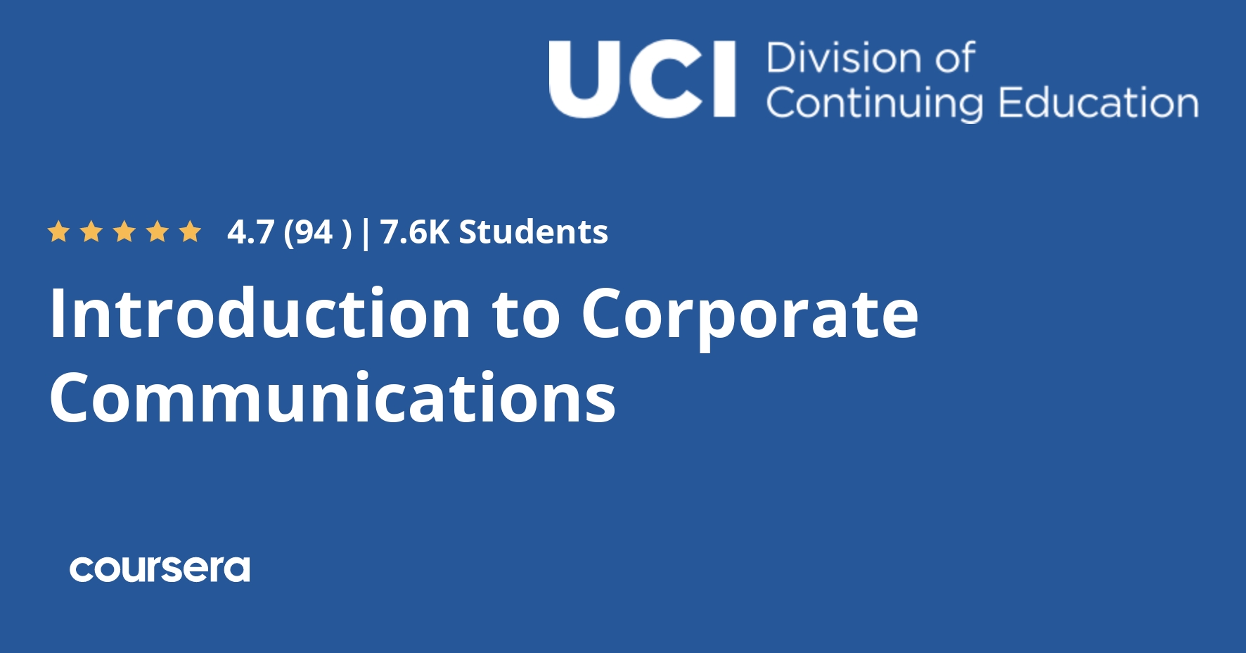 Introduction to Corporate Communications | Coursera