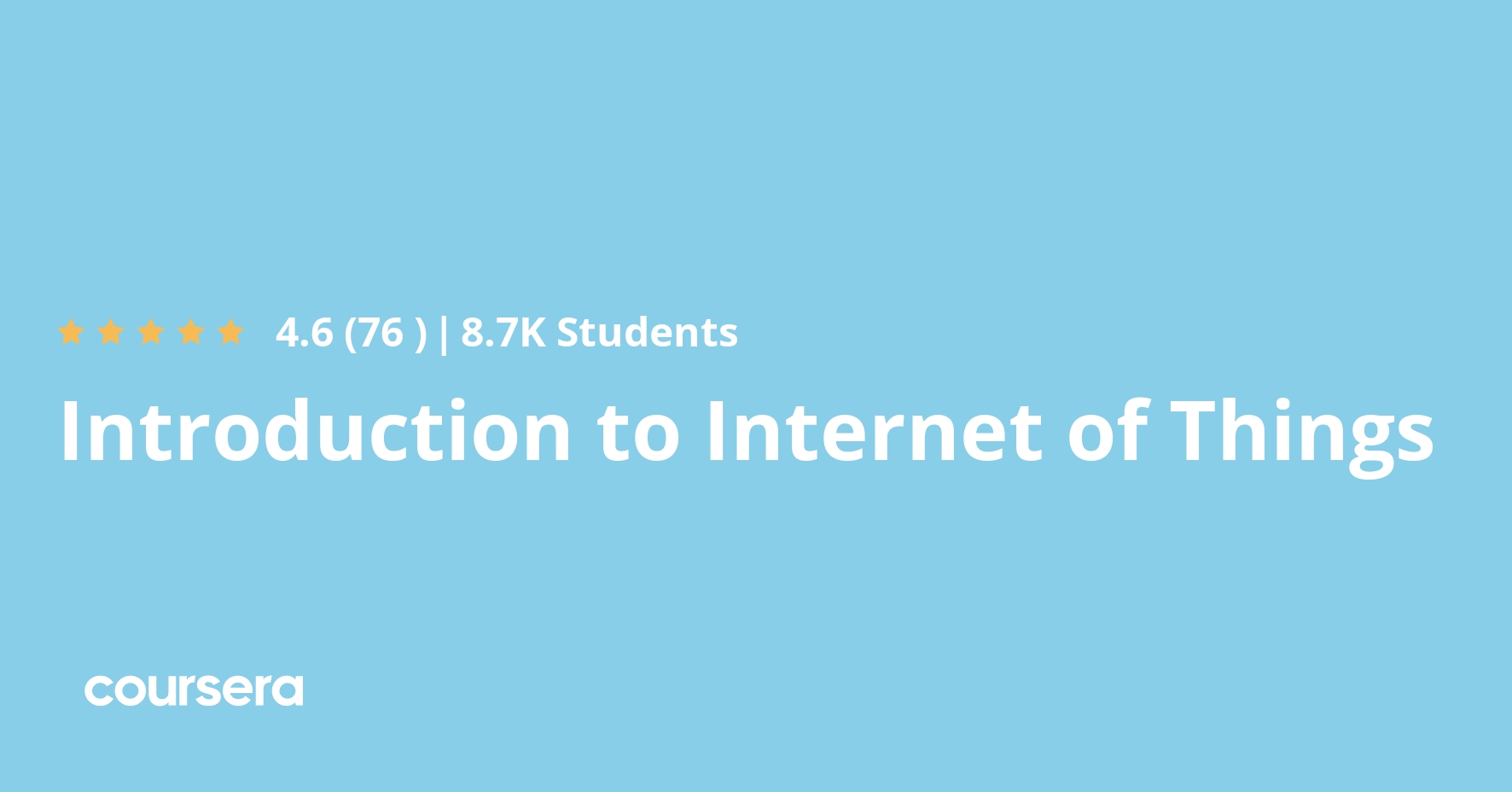 Introduction to Internet of Things | Coursera