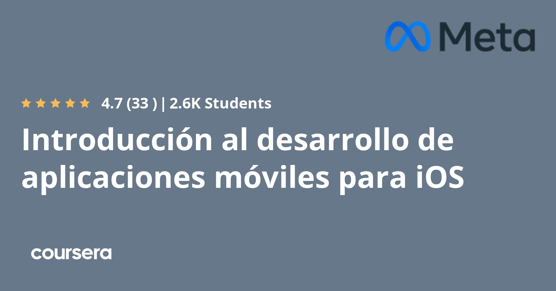 Introducción al desarrollo de aplicaciones móviles para iOS | Coursera