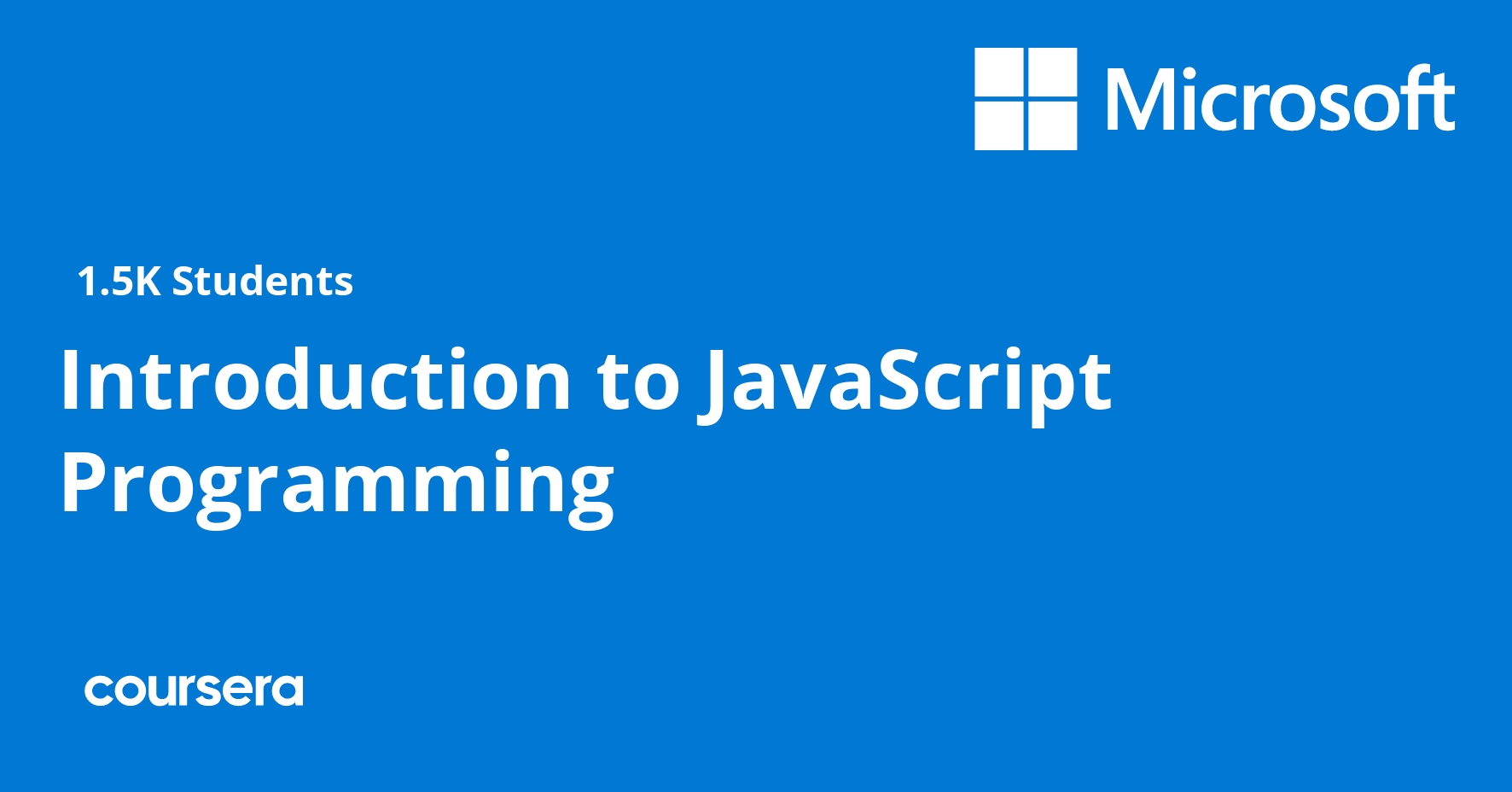 Introduction to JavaScript Programming | Coursera