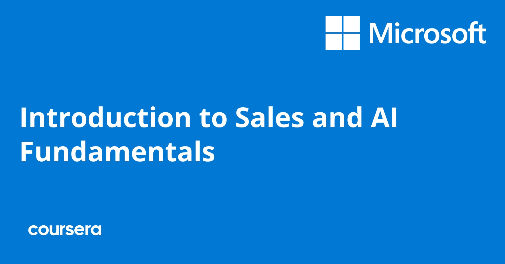 Introduction to Sales and AI Fundamentals | Coursera