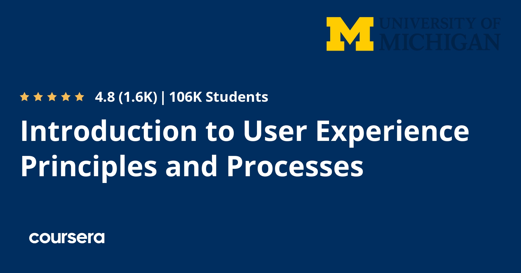Introduction to User Experience Principles and Processes | Coursera