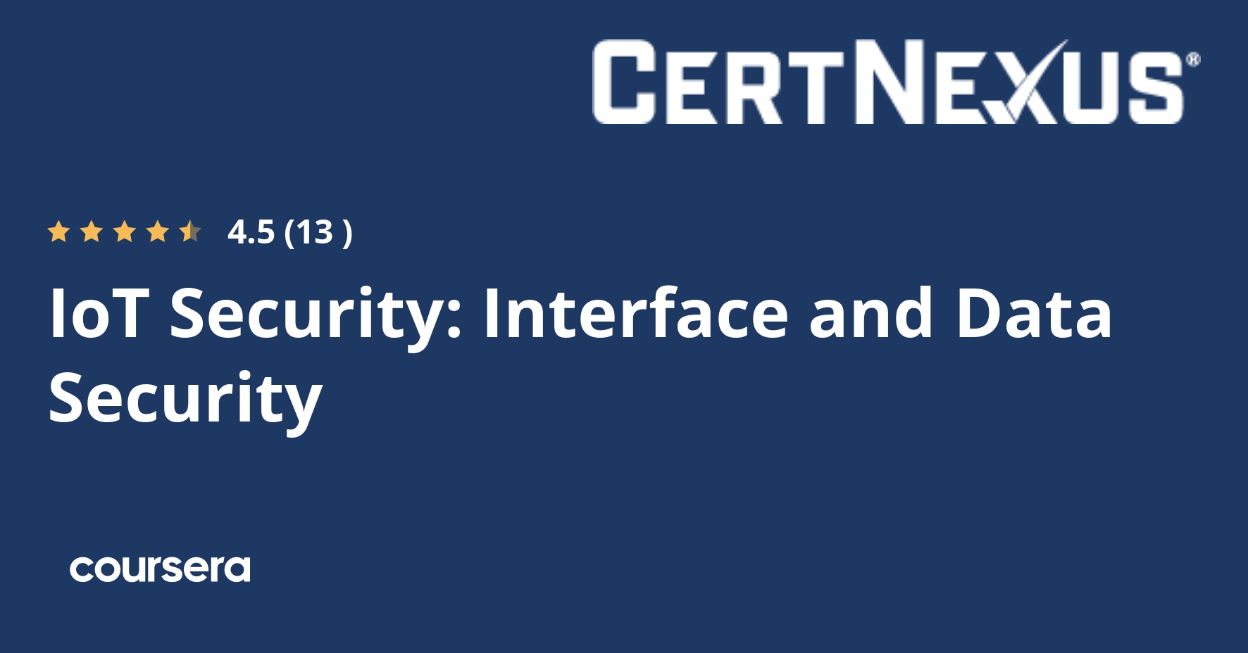 IoT Security: Interface and Data Security | Coursera