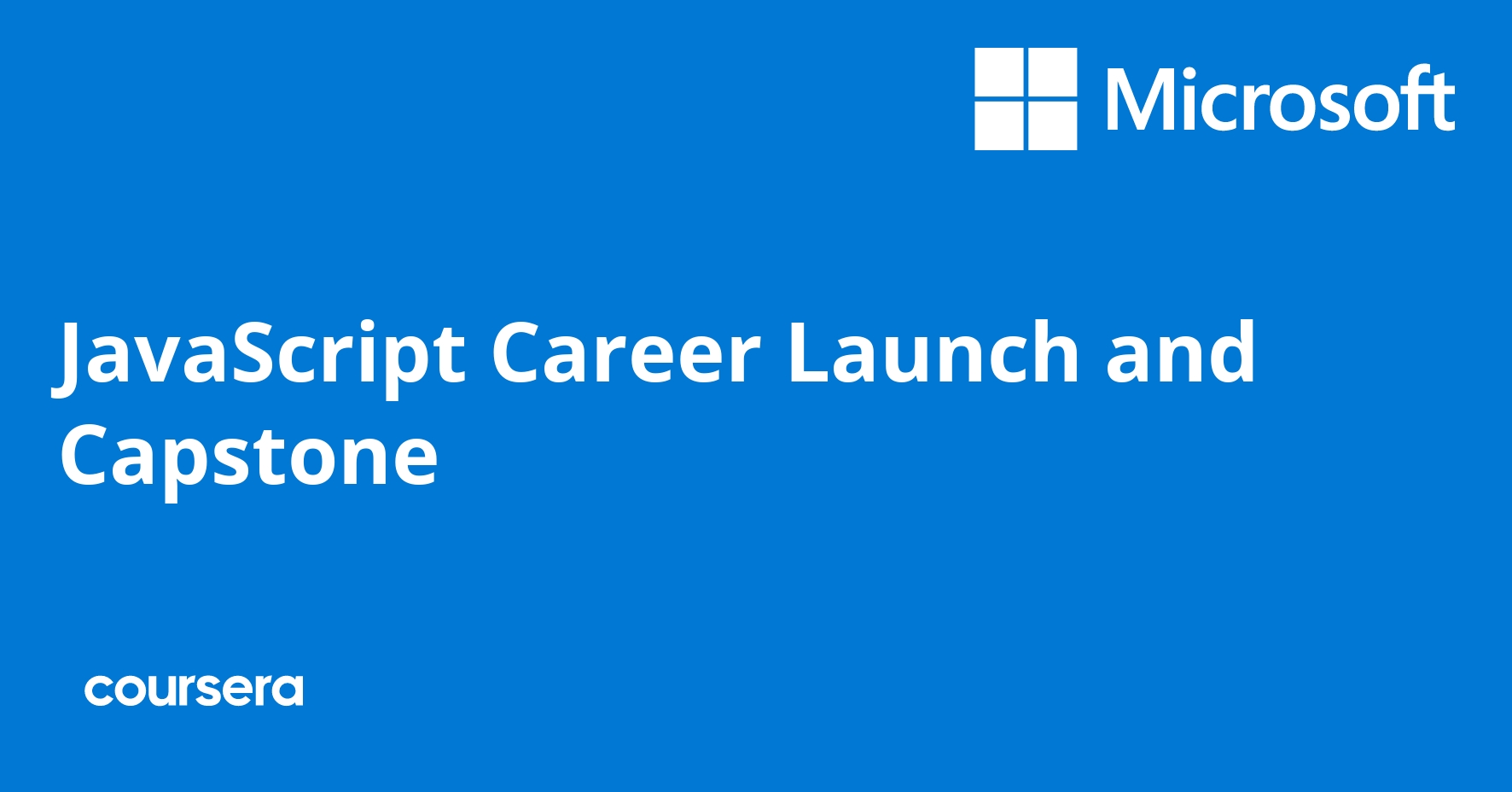 JavaScript Career Launch and Capstone | Coursera