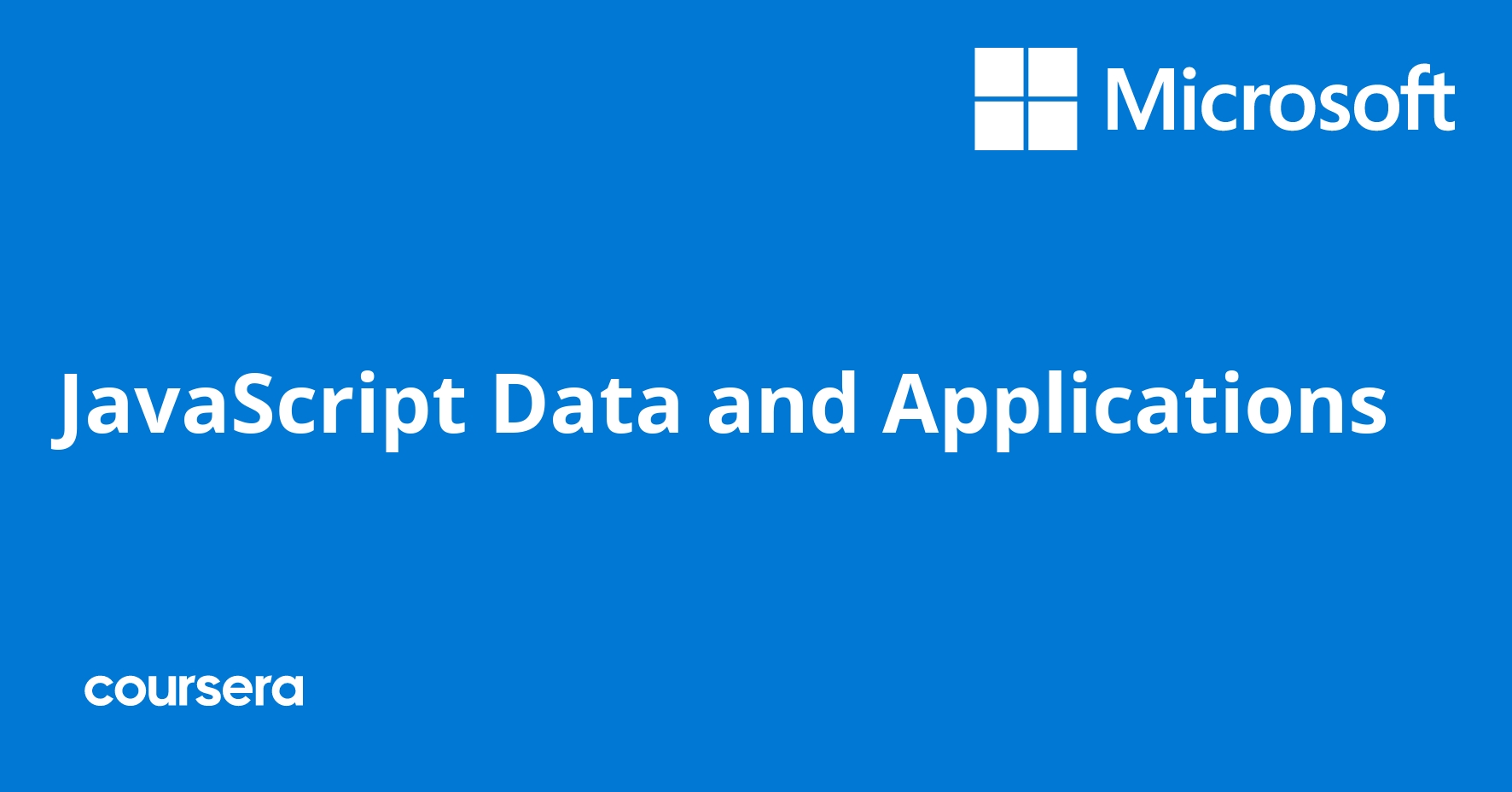 JavaScript Data and Applications | Coursera
