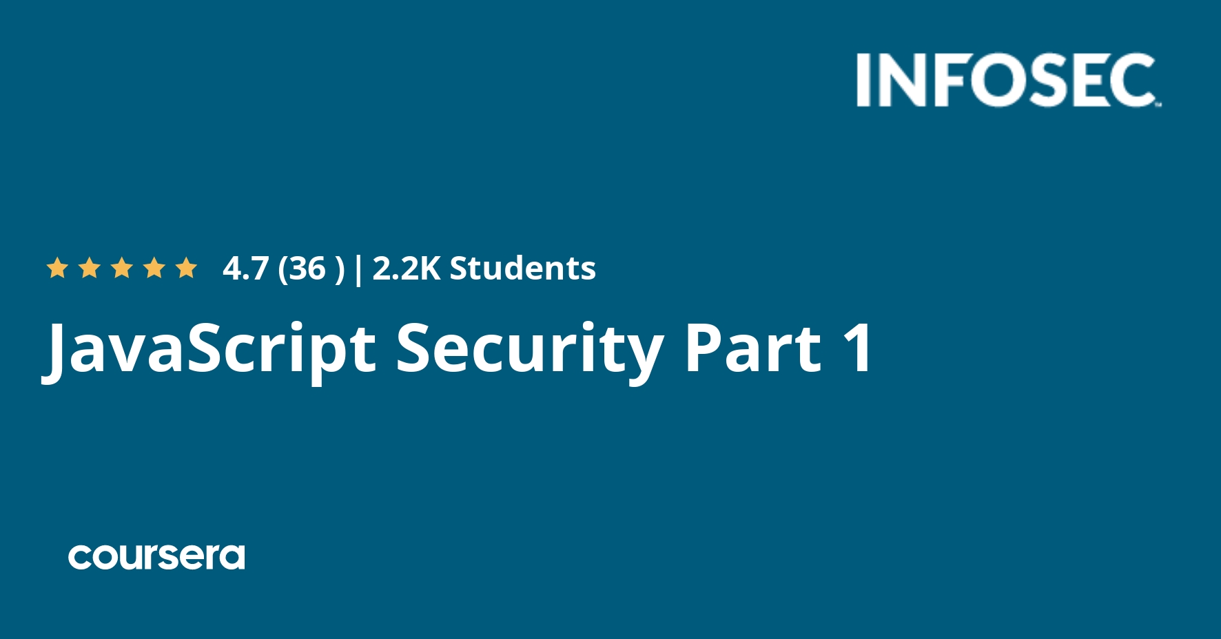 JavaScript Security Part 1 | Coursera