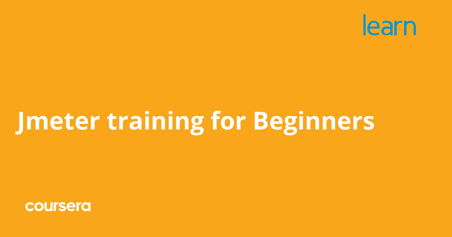 Jmeter Training For Beginners Coursera