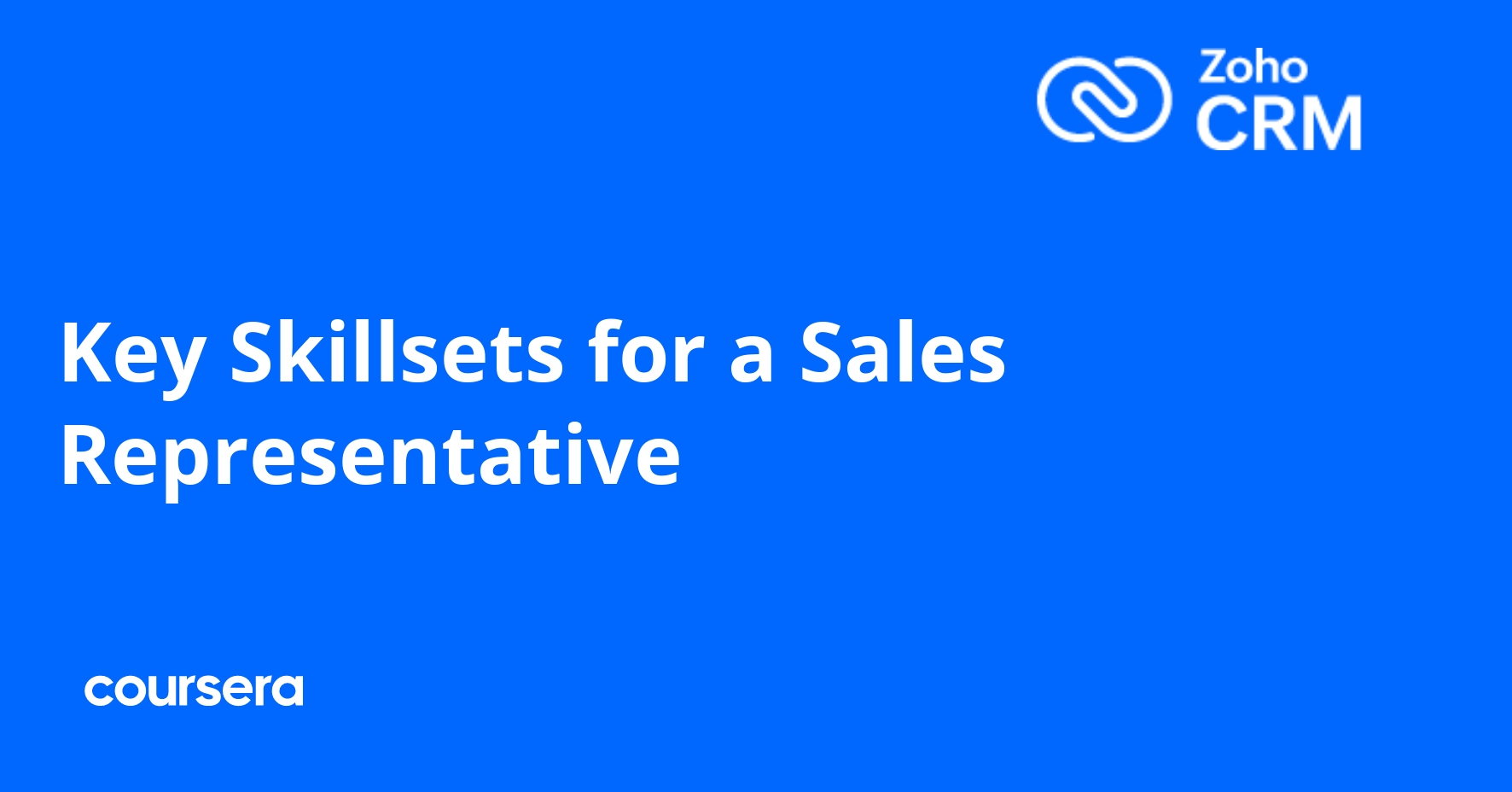 Key Skillsets for a Sales Representative | Coursera