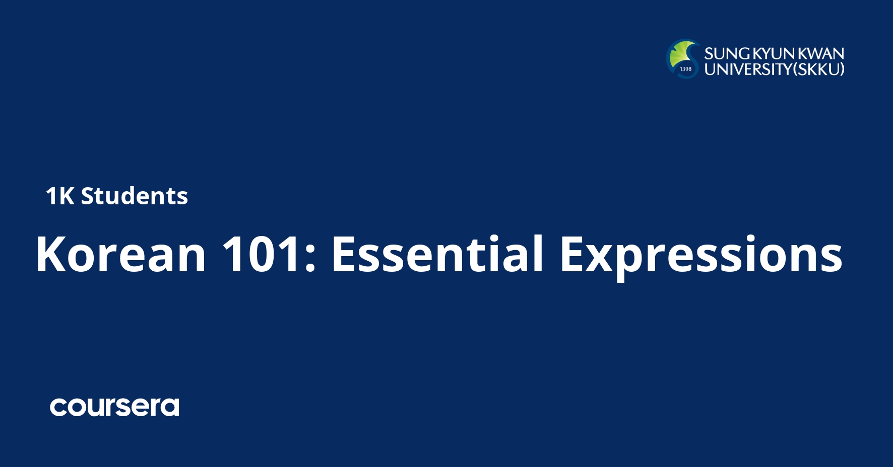 Korean 101: Essential Expressions | Coursera