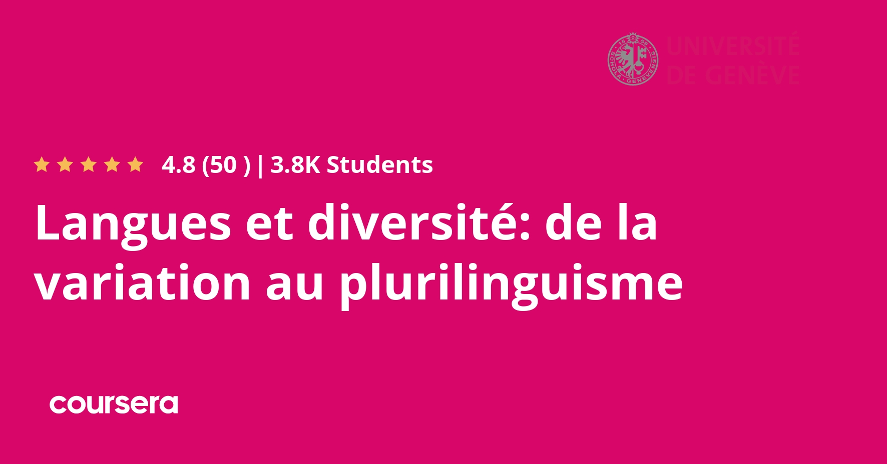 Langues et diversité: de la variation au plurilinguisme | Coursera