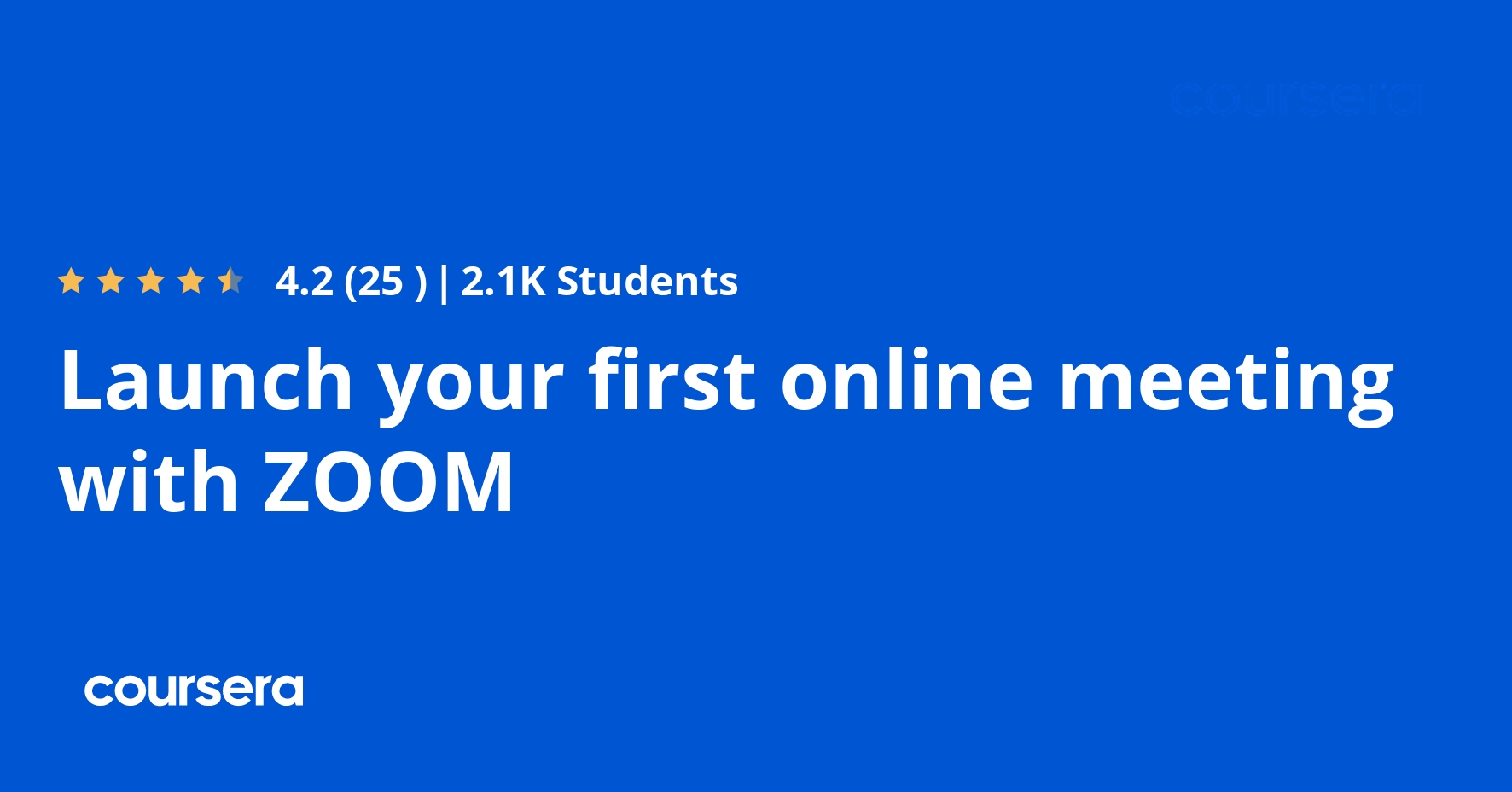 Launch your first online meeting with ZOOM