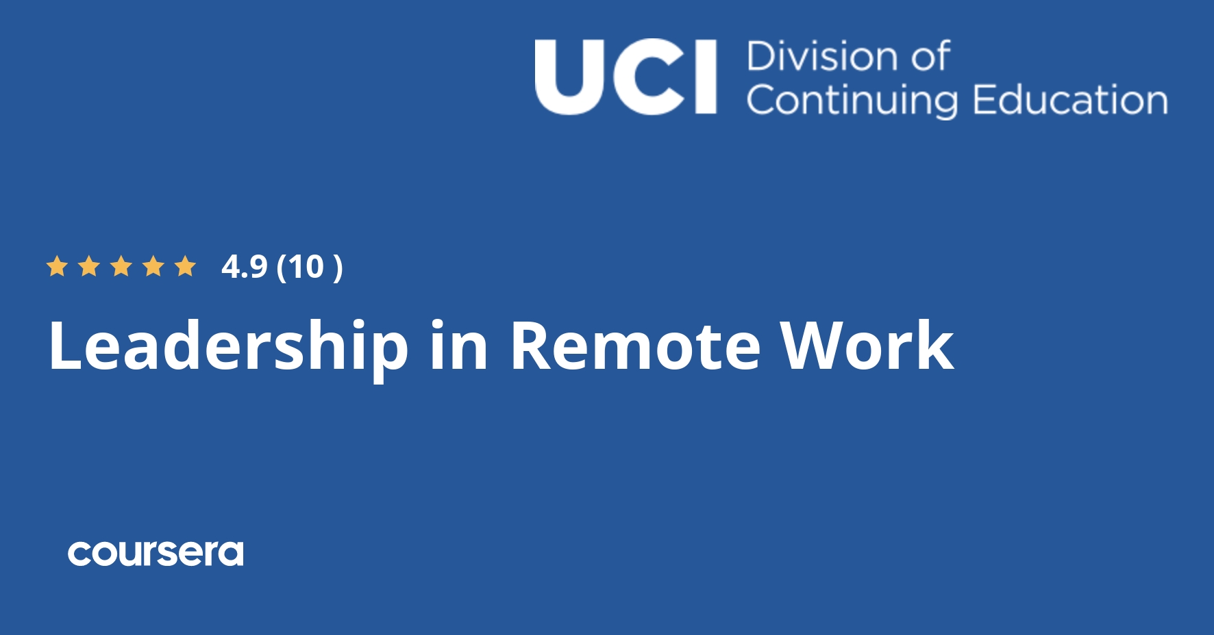 Leadership in Remote Work | Coursera