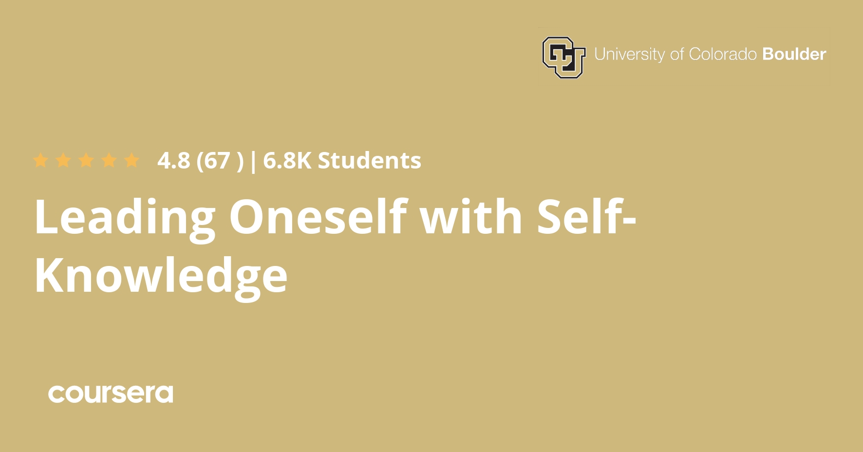 Leading Oneself with Self-Knowledge | Coursera