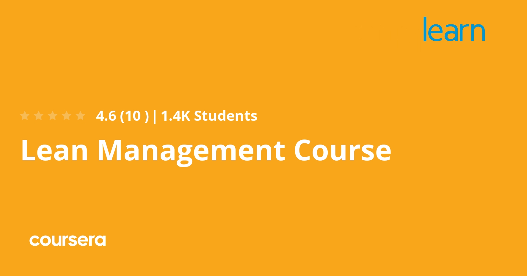 Lean Management Course | Coursera