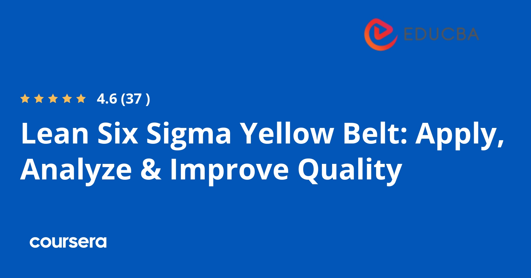 Lean Six Sigma Yellow Belt: Apply, Analyze & Improve Quality | Coursera