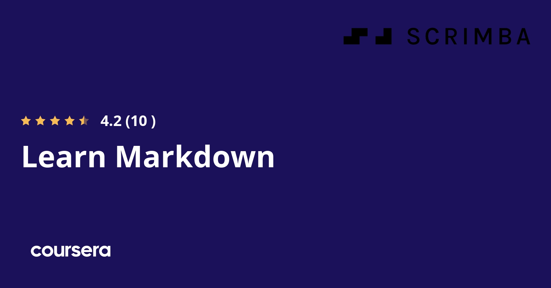 Learn Markdown | Coursera