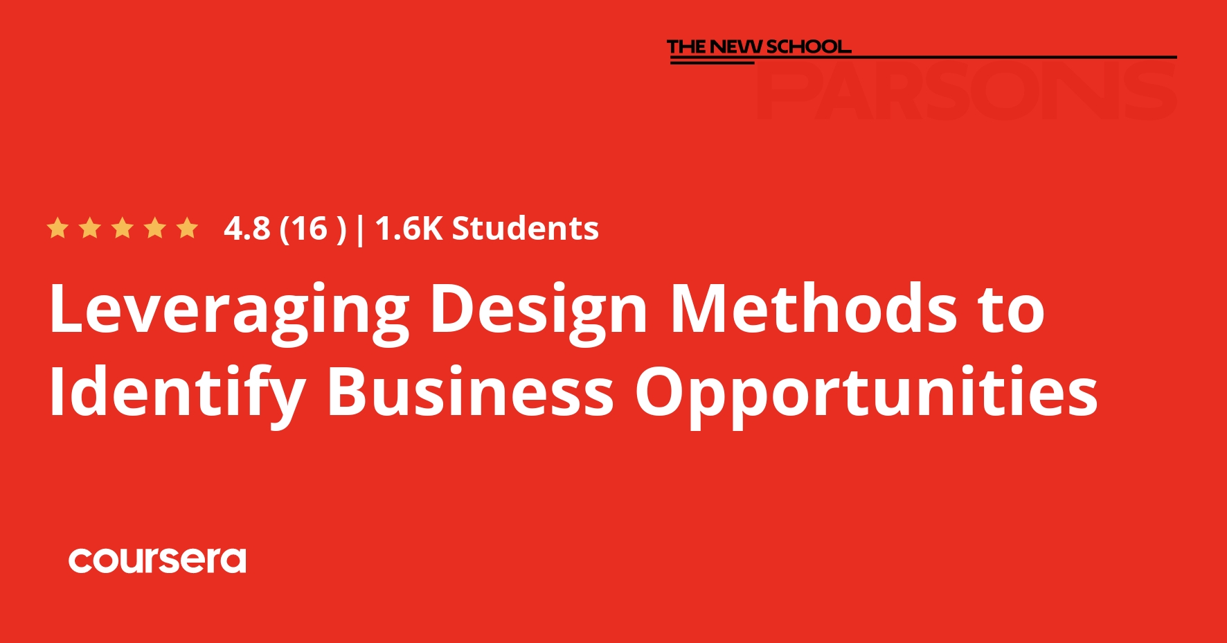 Leveraging Design Methods to Identify Business Opportunities | Coursera