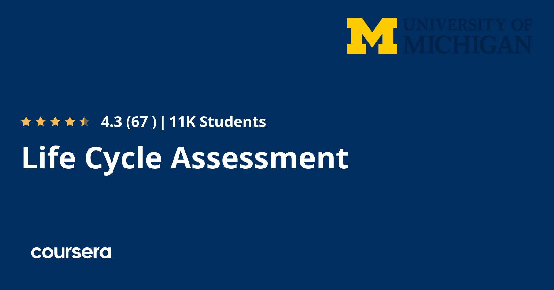 Life Cycle Assessment | Coursera