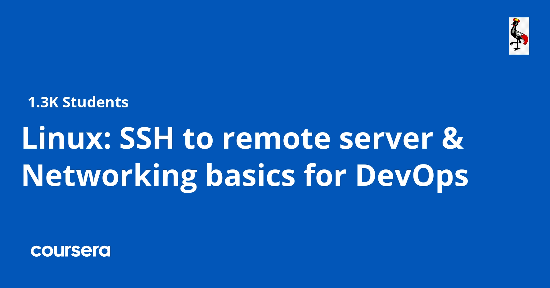 Project Linux SSH To Remote Server Networking Basics For DevOps 2 Hrs Coursera