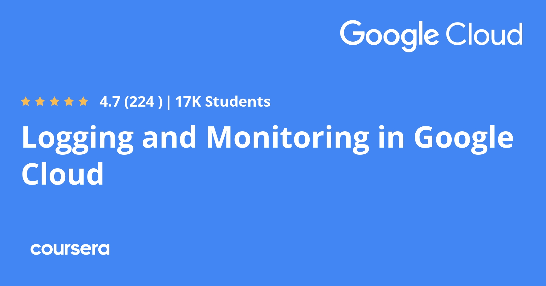 Logging and Monitoring in Google Cloud | Coursera