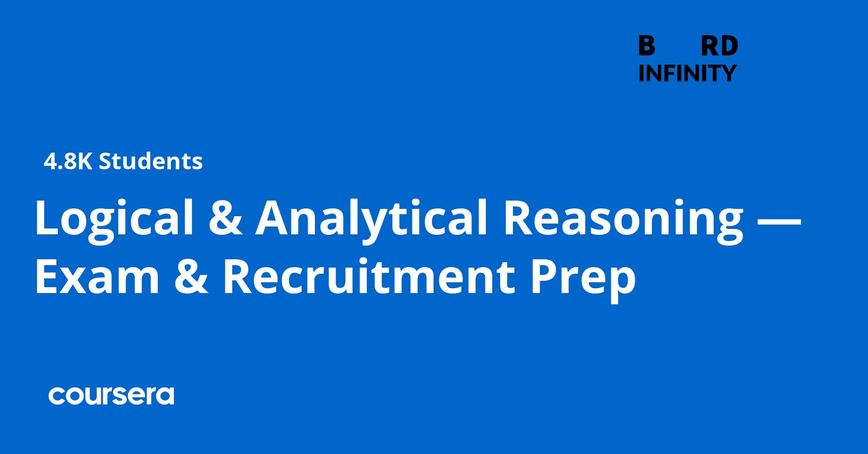 Logical & Analytical Reasoning — Exam & Recruitment Prep | Coursera