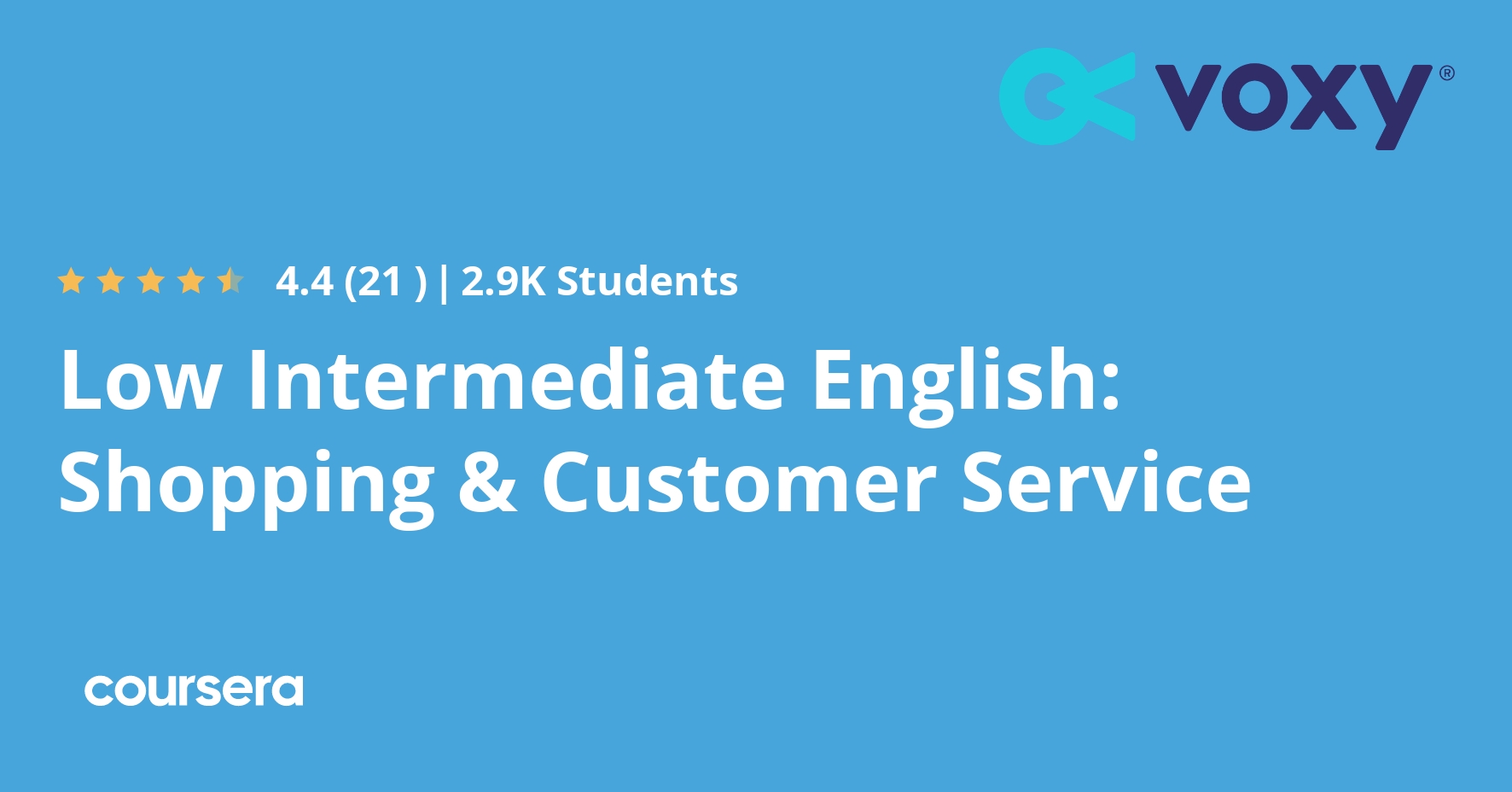 Low Intermediate English: Shopping & Customer Service | Coursera