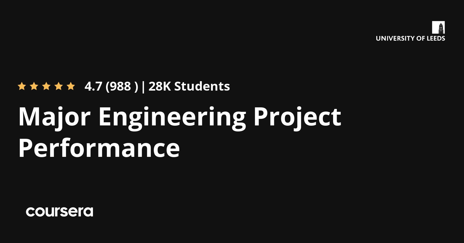 Major Engineering Project Performance | Coursera