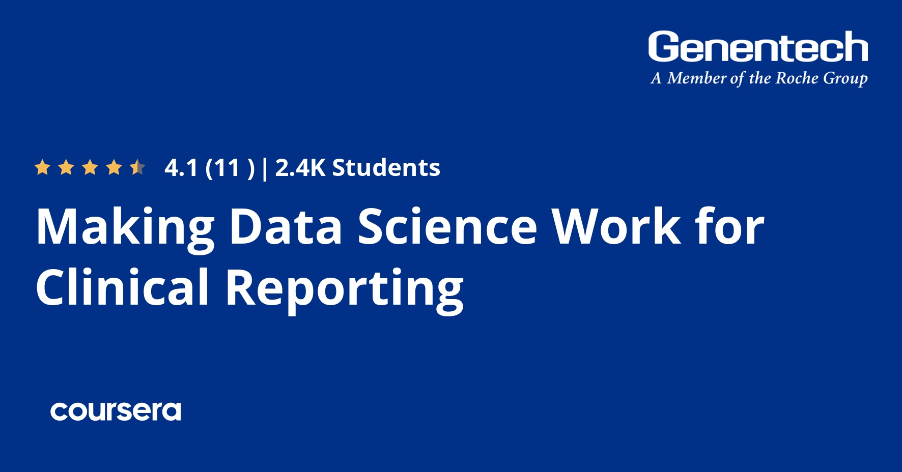 Making Data Science Work for Clinical Reporting | Coursera