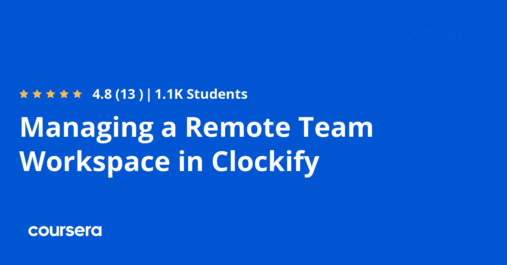 Managing a Remote Team Workspace in Clockify