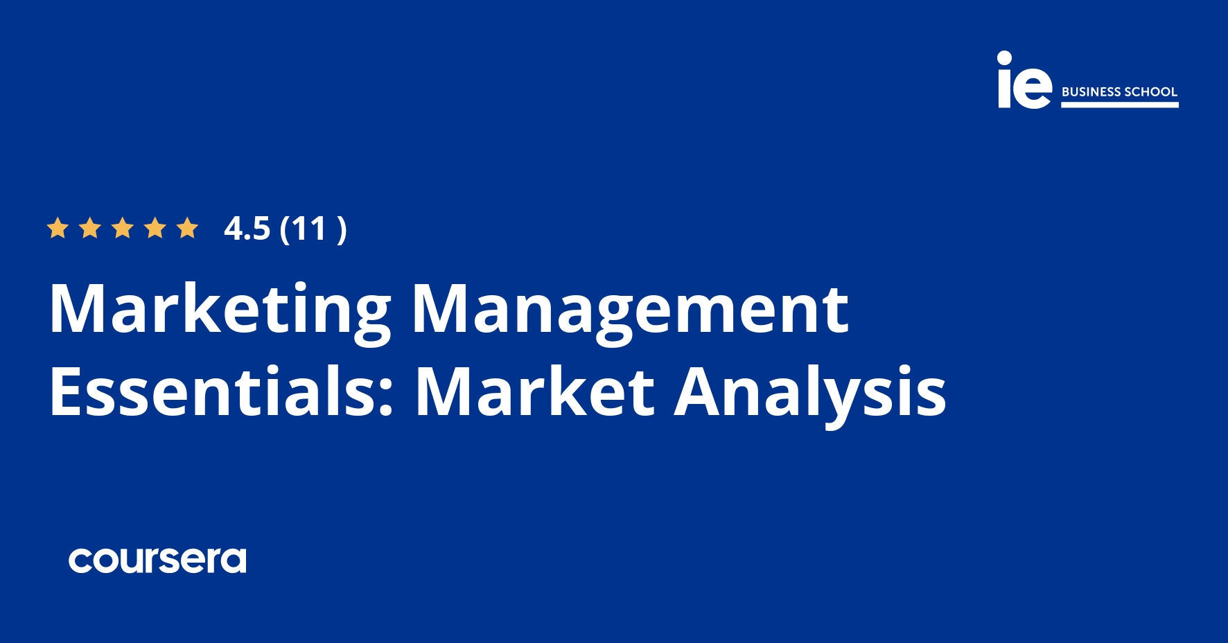 Marketing Management Essentials: Market Analysis | Coursera