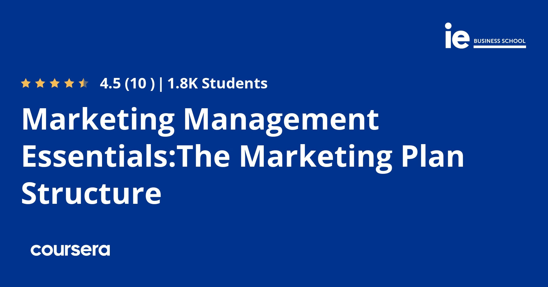 Marketing Management Essentials:The Marketing Plan Structure | Coursera