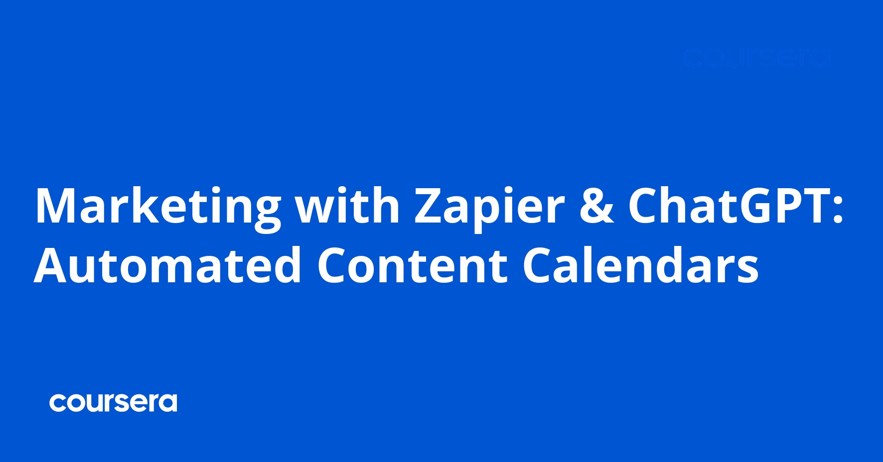 Marketing with Zapier & ChatGPT: Automated Content Calendars