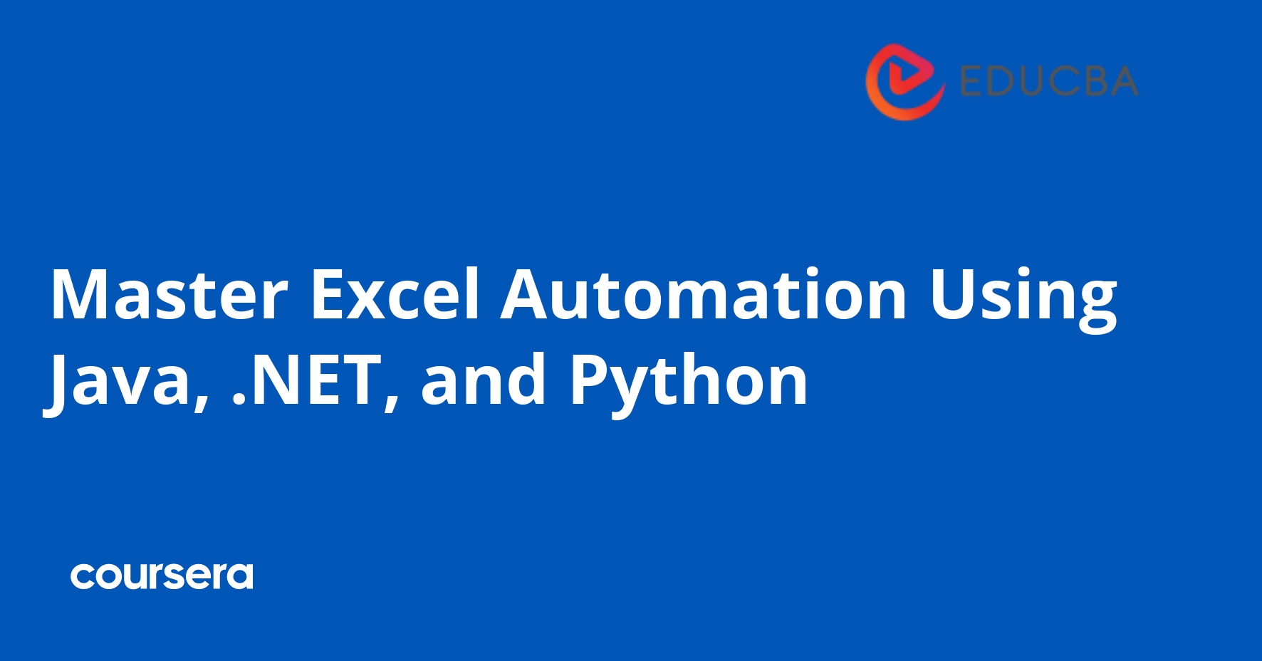 Master Excel Automation Using Java, .NET, and Python | Coursera
