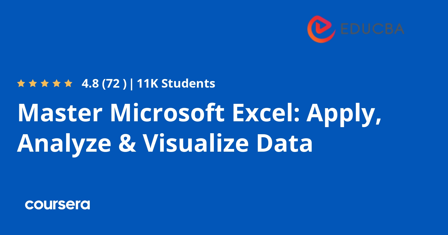 Master Microsoft Excel: Apply, Analyze & Visualize Data | Coursera