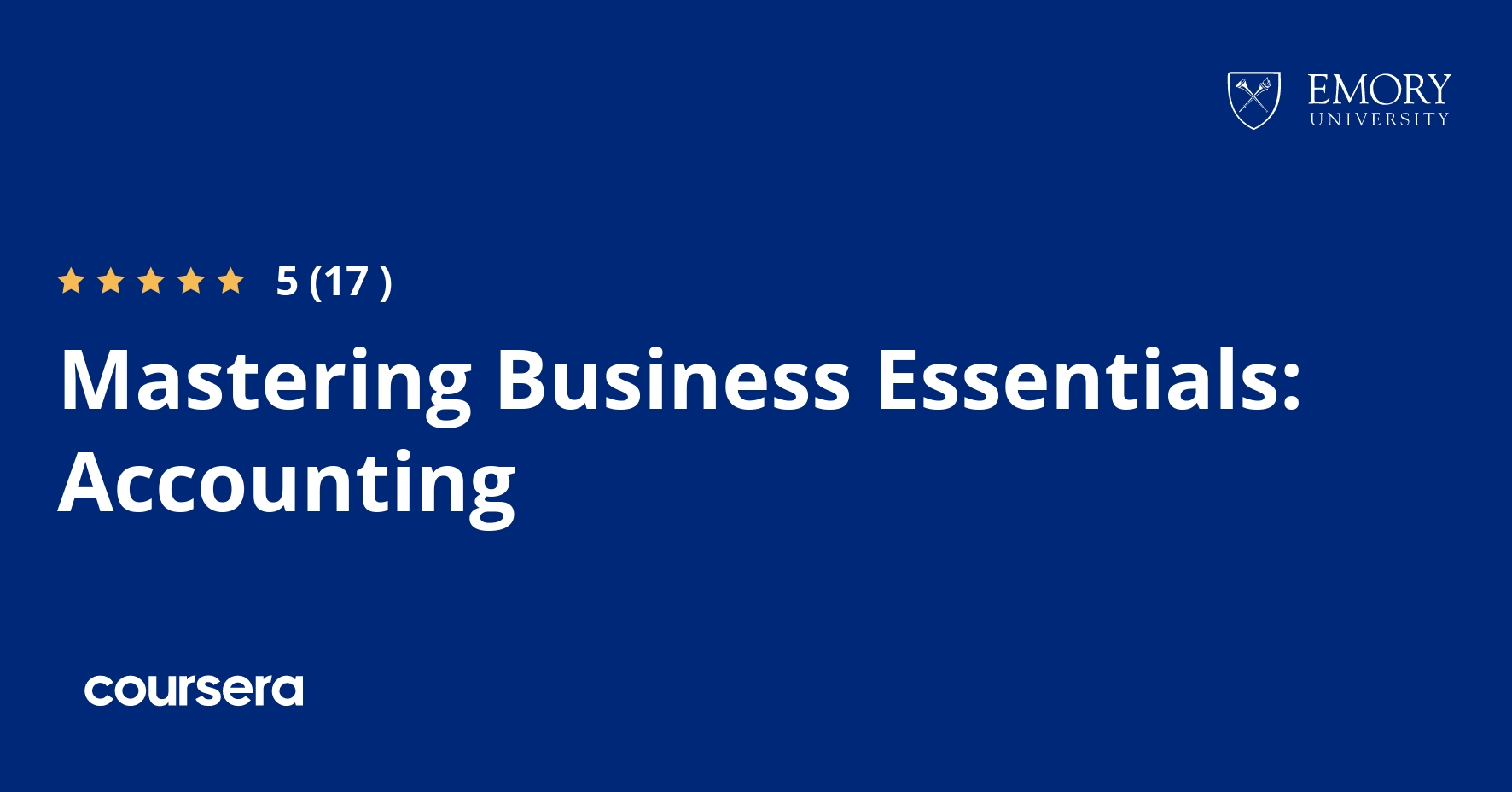 Mastering Business Essentials: Accounting | Coursera