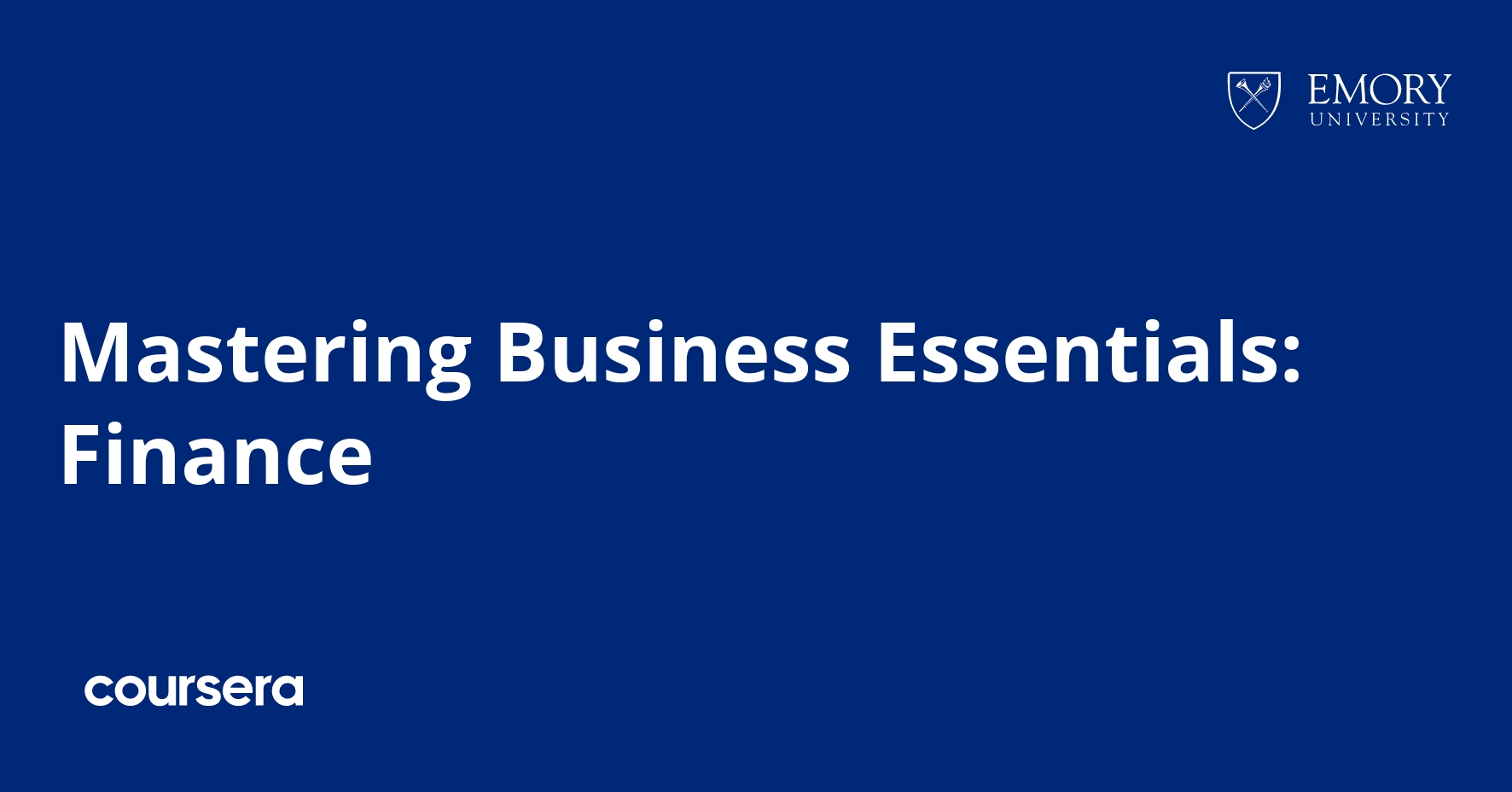 Mastering Business Essentials: Finance | Coursera