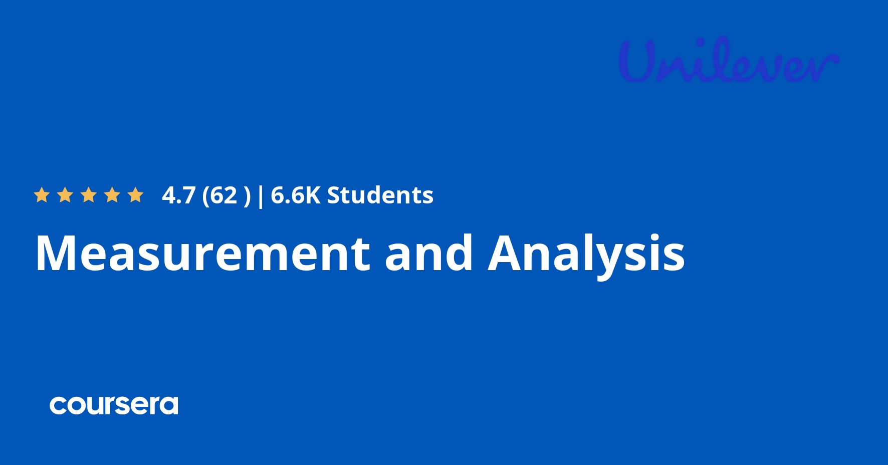 Measurement and Analysis | Coursera
