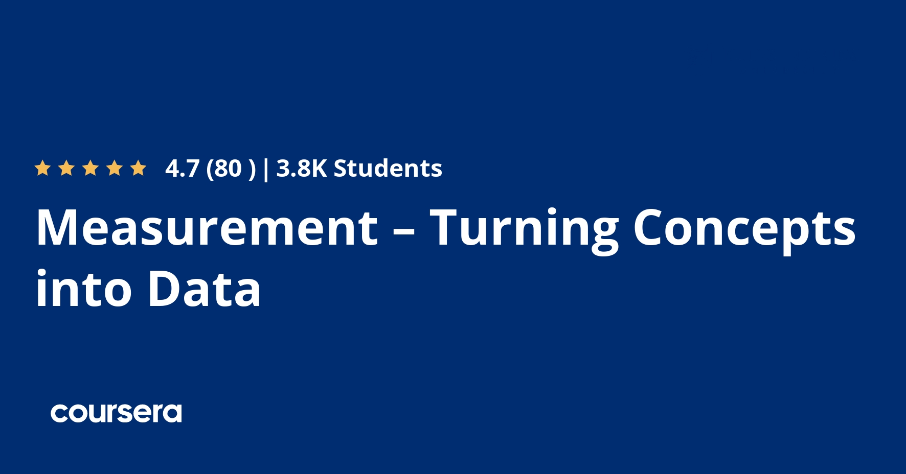 Measurement – Turning Concepts into Data | Coursera