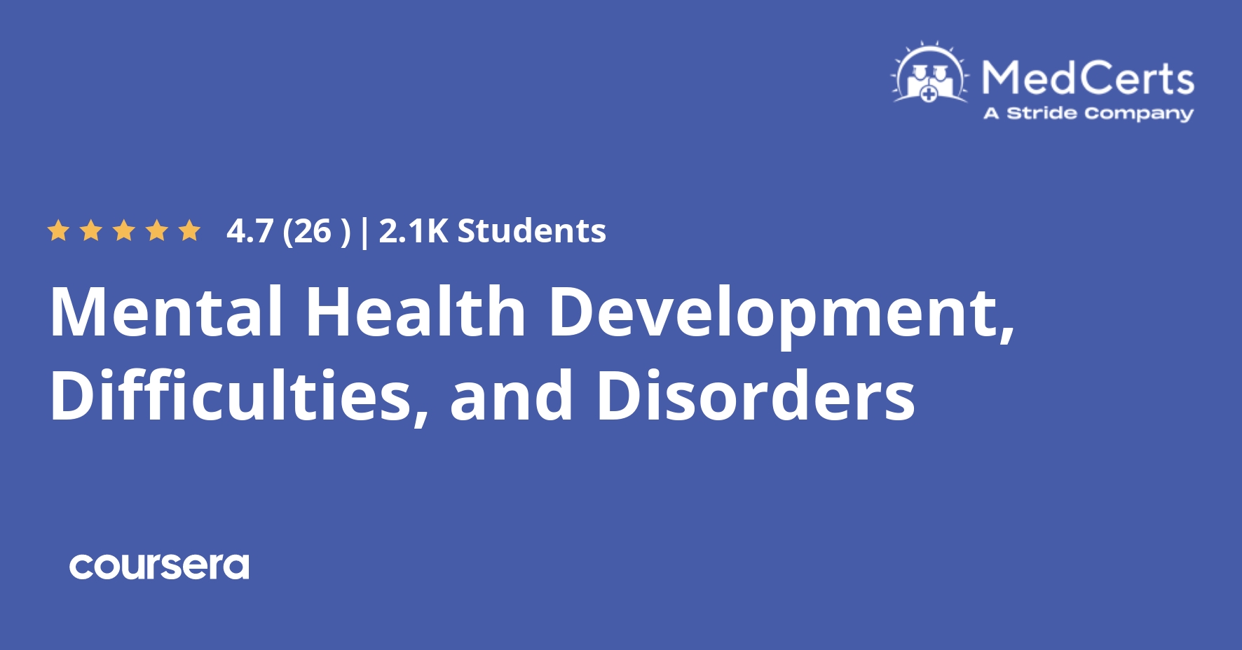 Mental Health Development, Difficulties, and Disorders | Coursera
