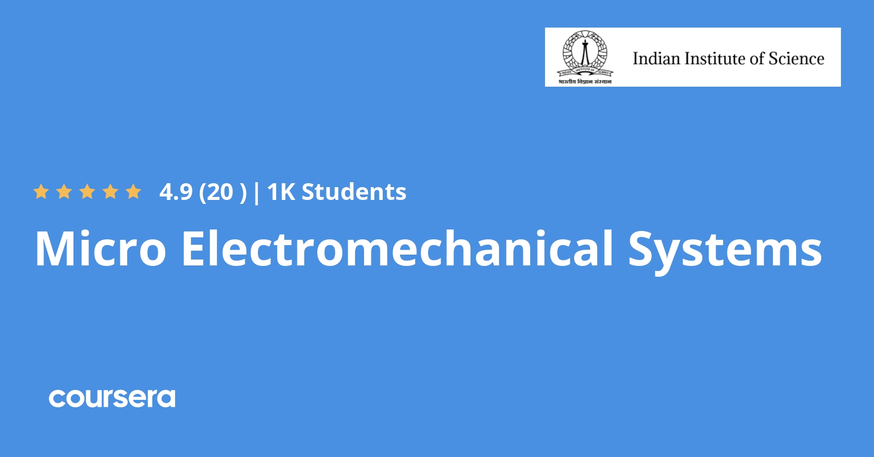 Micro Electromechanical Systems | Coursera