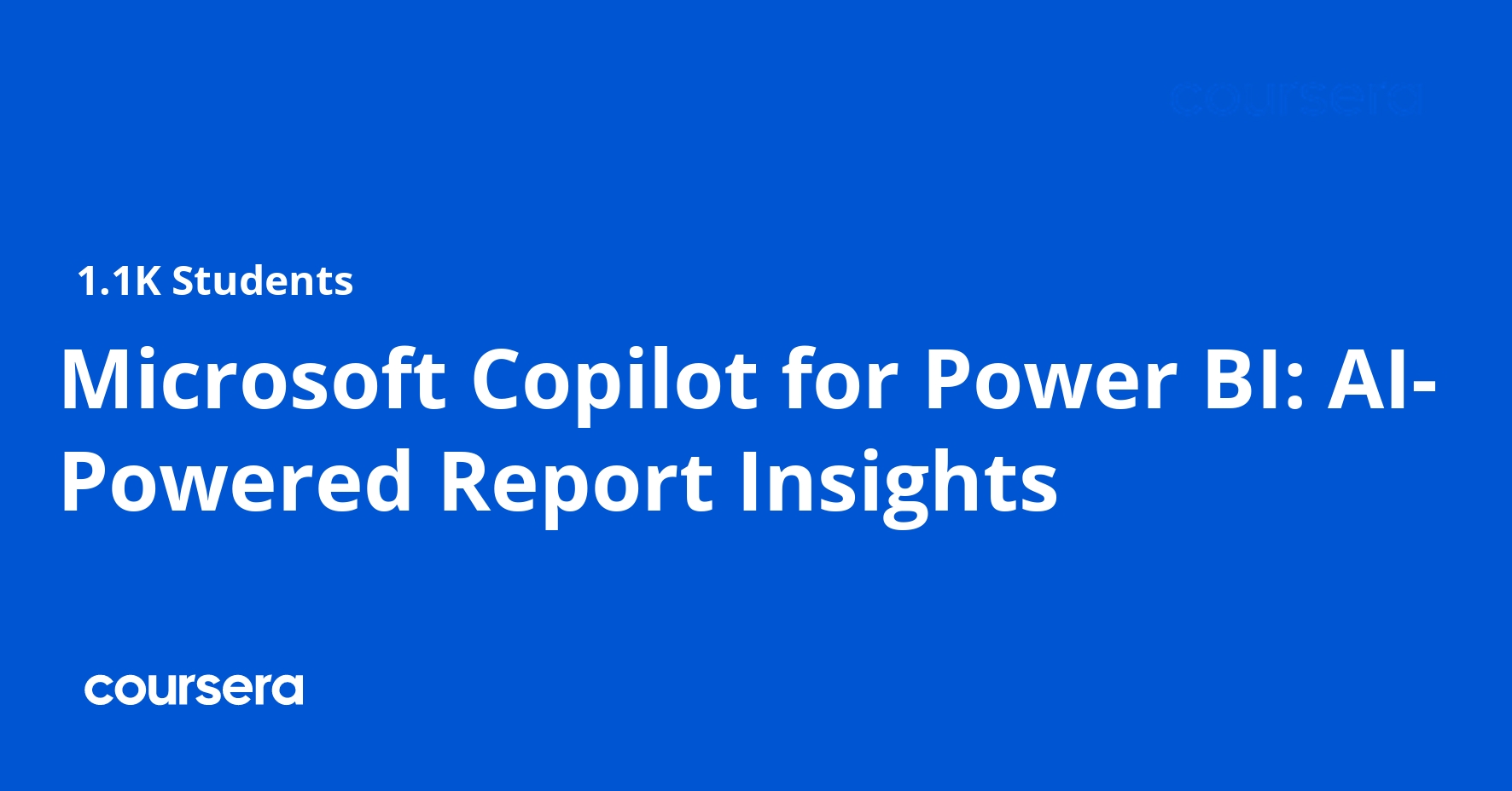Microsoft Copilot for Power BI: AI-Powered Report Insights | Coursera