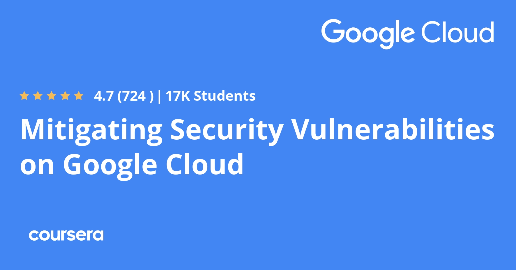 Mitigating Security Vulnerabilities on Google Cloud | Coursera