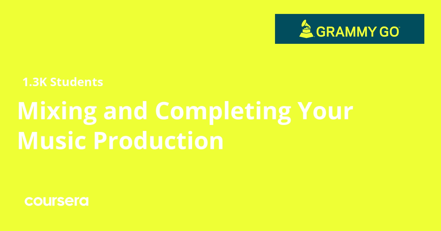 Mixing and Completing Your Music Production | Coursera
