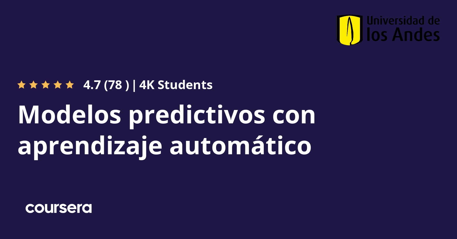 Modelos predictivos con aprendizaje automático | Coursera