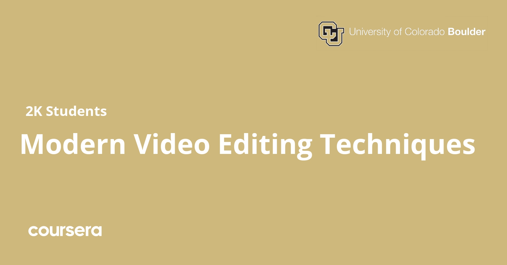Modern Video Editing Techniques | Coursera