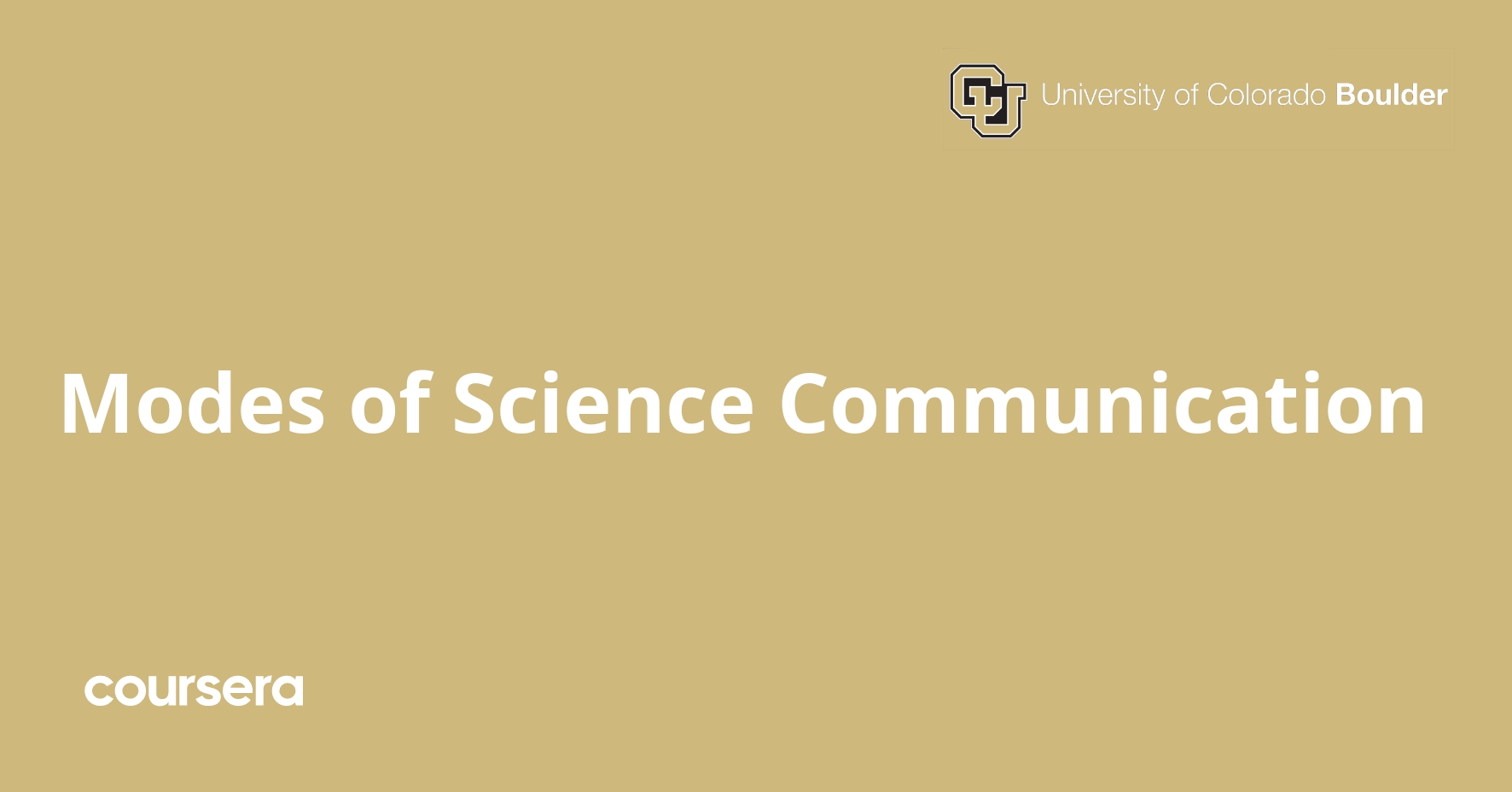 Modes of Science Communication | Coursera