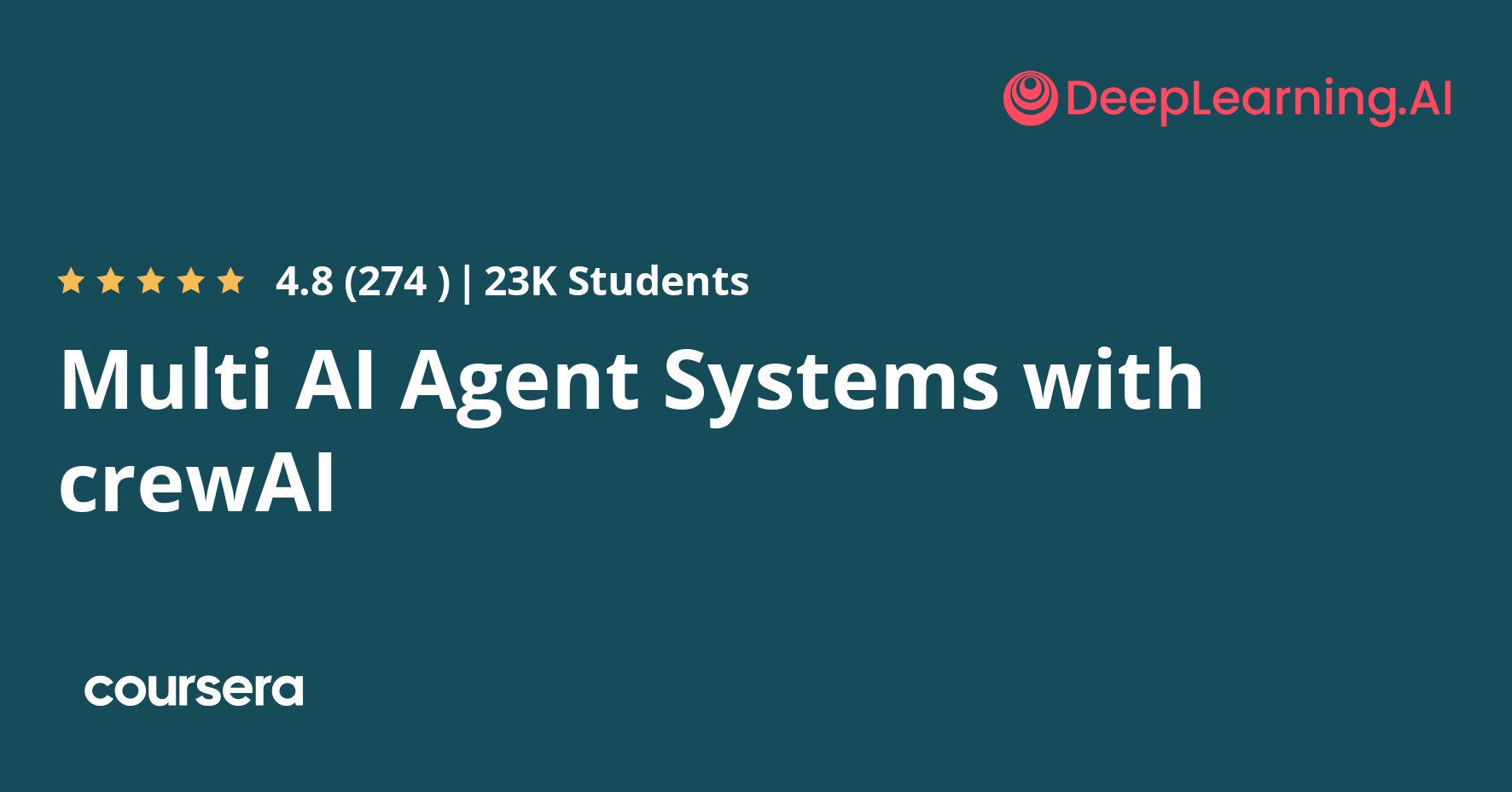 Learn Multi AI Agent Systems with crewAI in Under 2 Hours | Coursera