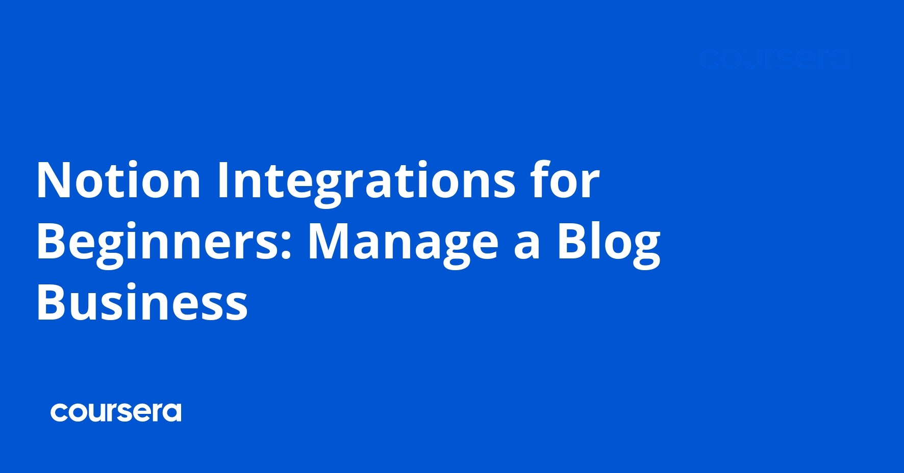 Notion Integrations for Beginners: Manage a Blog Business