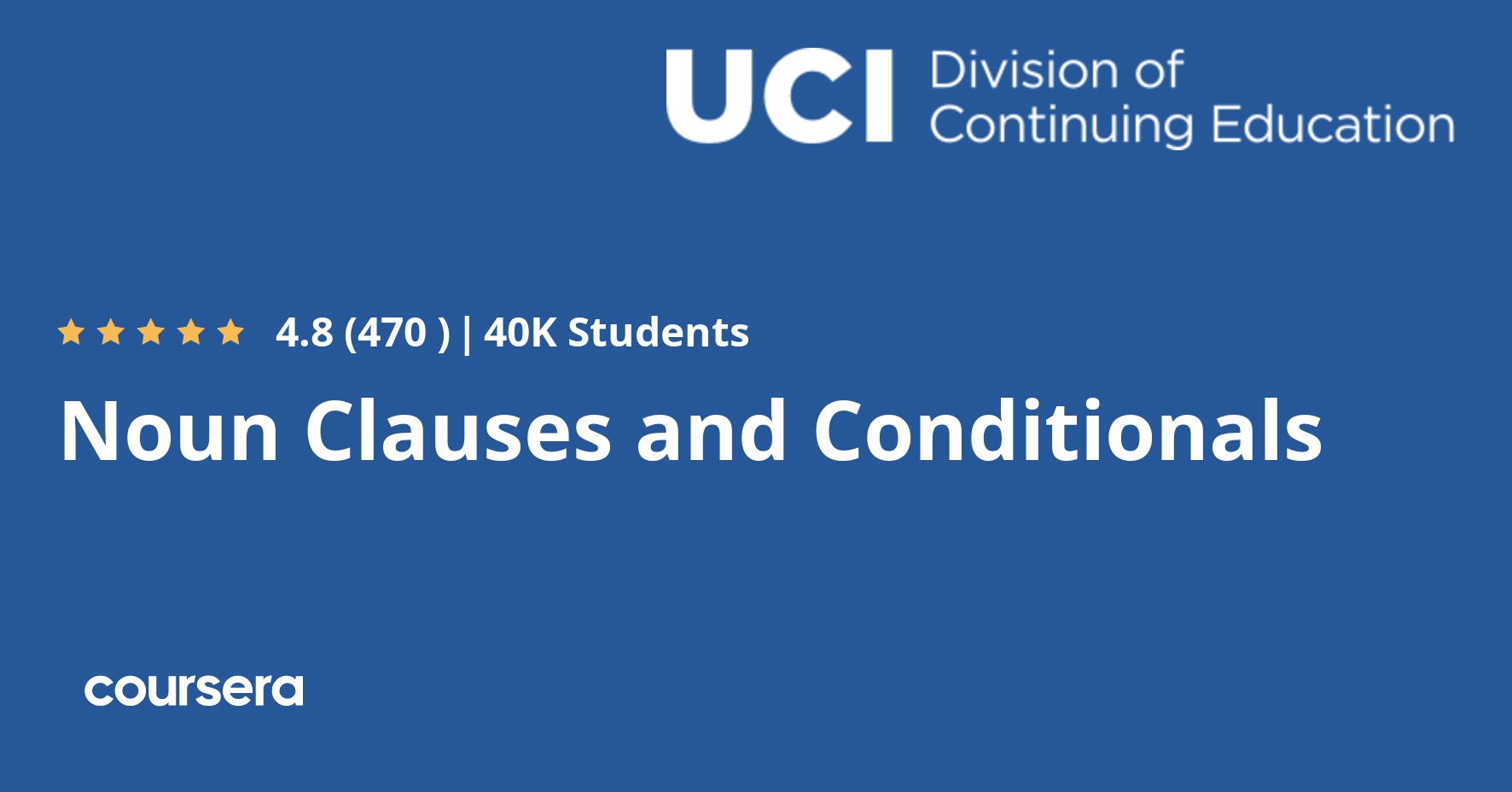Noun Clauses and Conditionals | Coursera