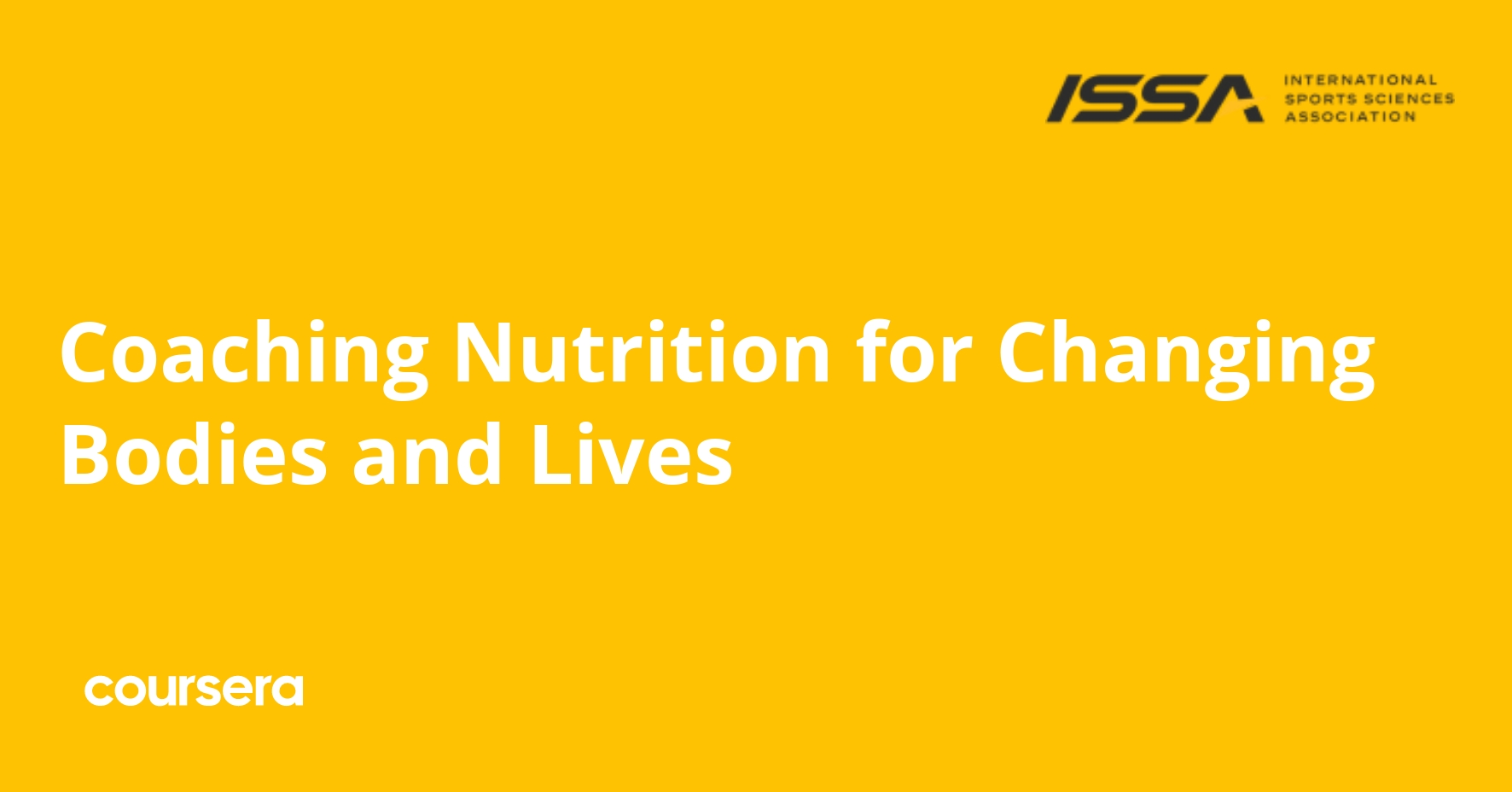Coaching Nutrition for Changing Bodies and Lives | Coursera